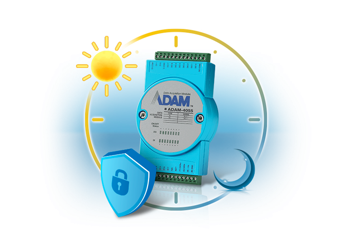 Funkcje modułu ADAM-4055 (8 wejść i 8 wyjść cyfrowych) z obsługą ...