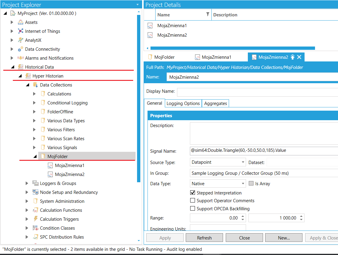 Agregacja i zapis danych w systemach klasy SCADA, MES, ERP.