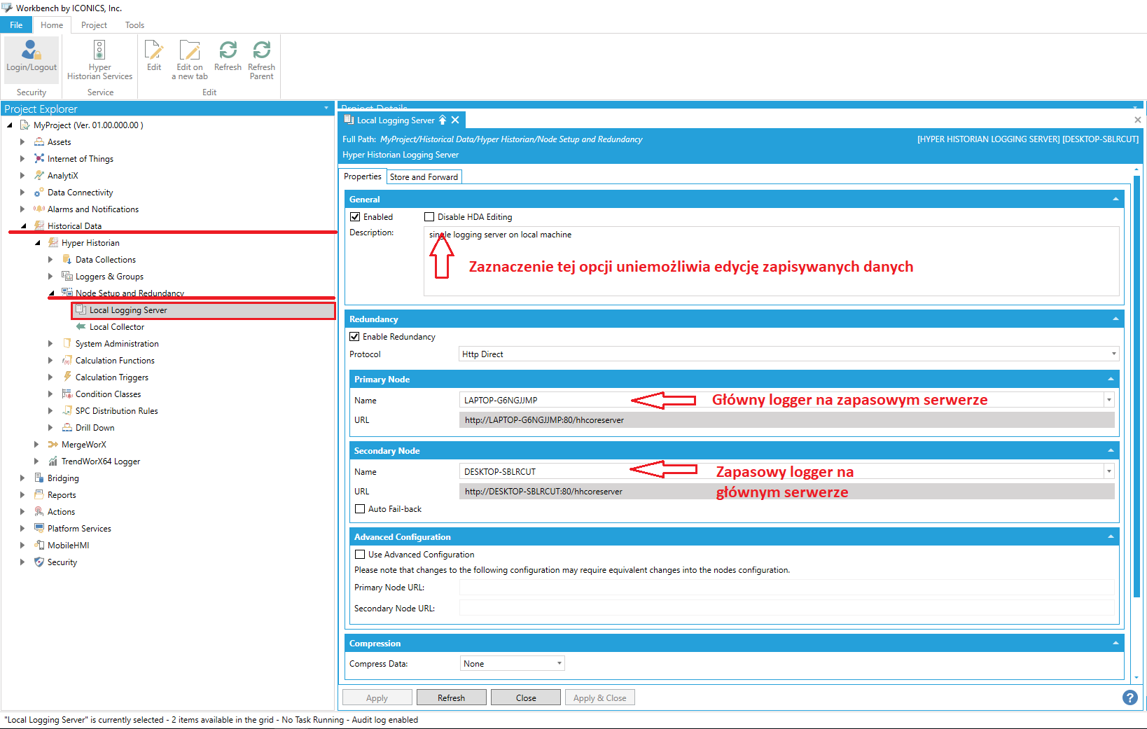 Agregacja i zapis danych w systemach klasy SCADA, MES, ERP.
